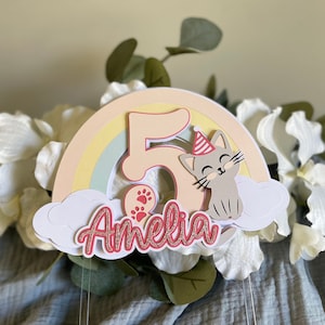 Kitten Cake Topper | Cat Cake Topper | Kitten Theme Birthday | Cat ...