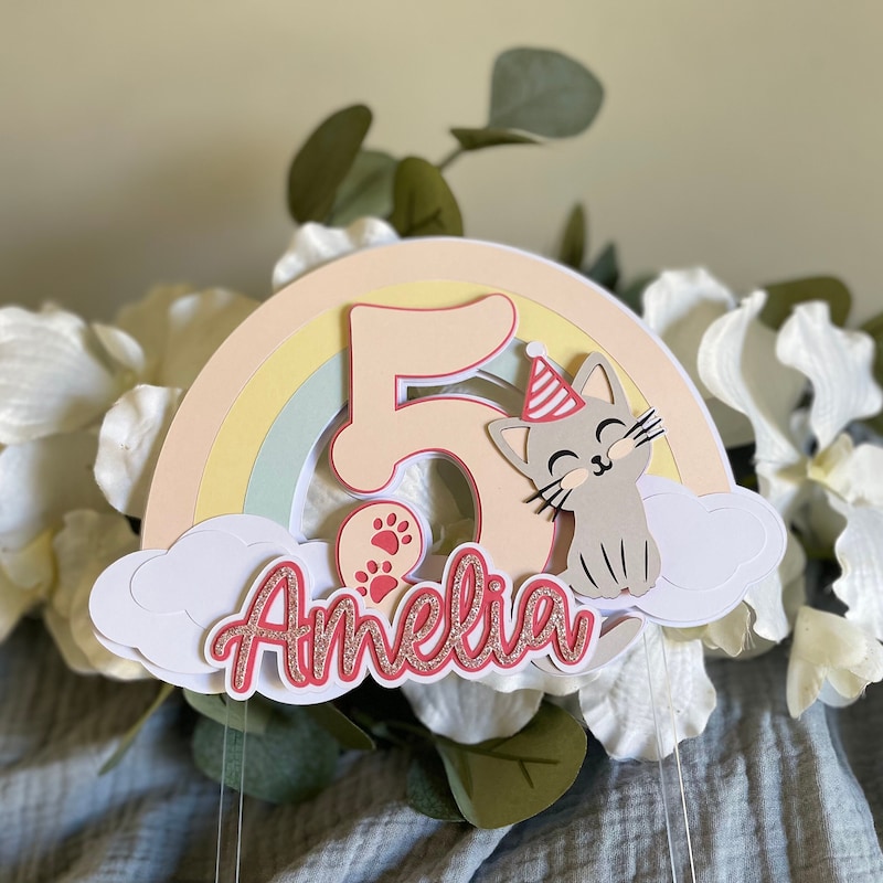 Cat Cake Toppers - Etsy