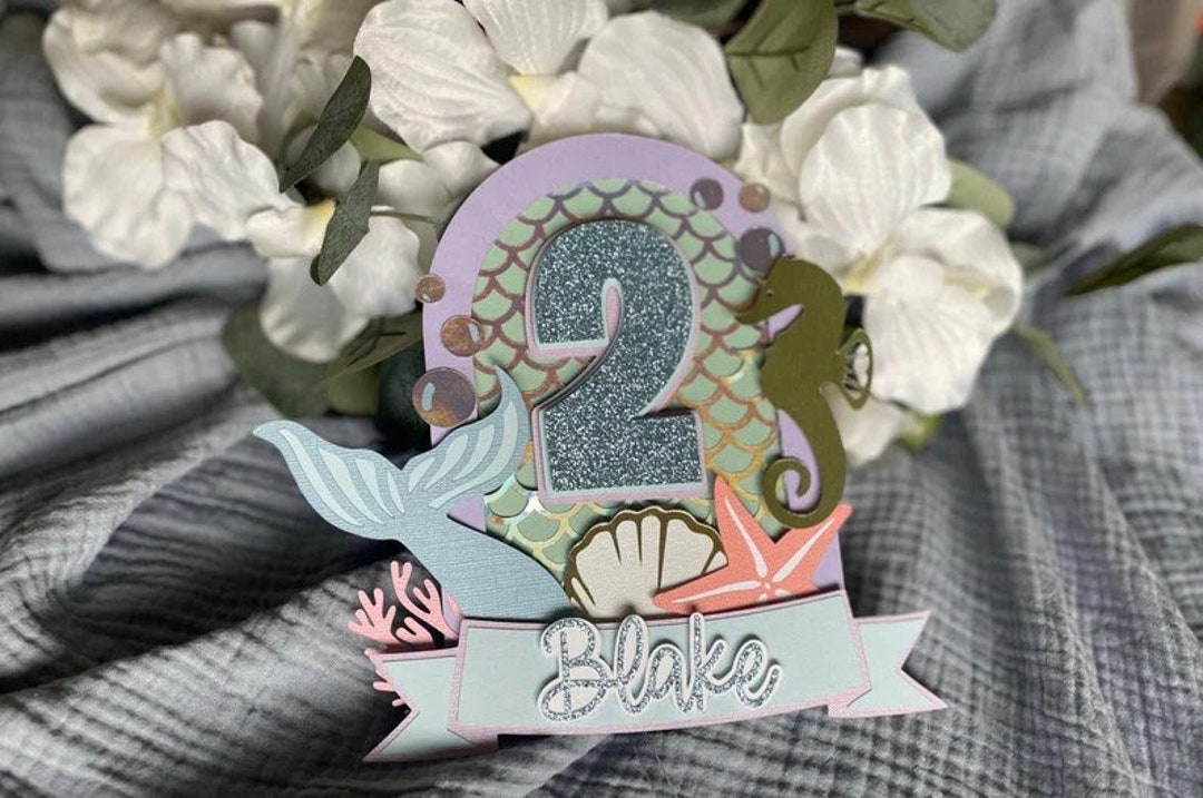 Mermaid Cake Topper Sea Cake Topper Mermaids Cake Topper Mermaid Topper ...