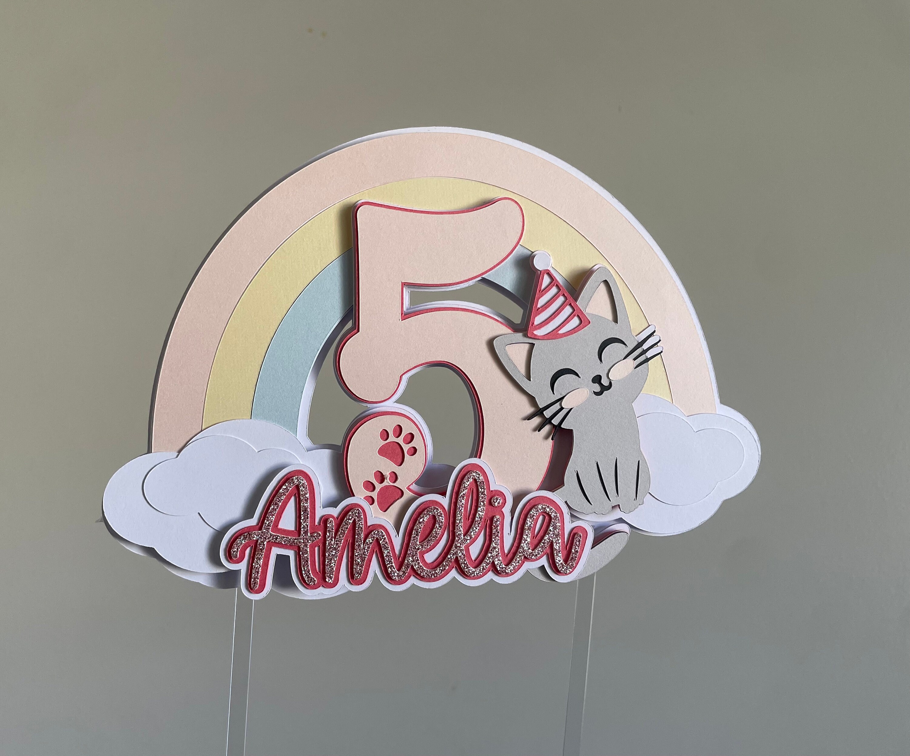 Kitten Cake Topper | Cat Cake Topper | Kitten Theme Birthday | Cat ...