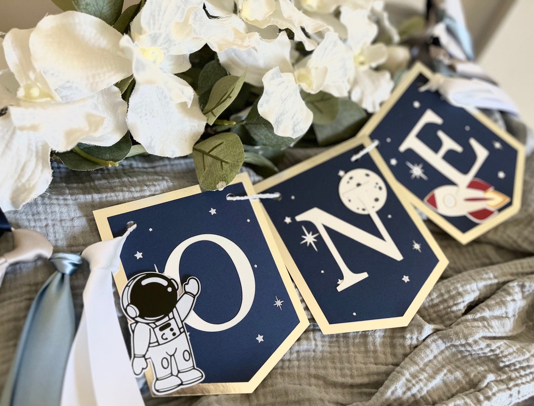 Space High Chair Banner| Space Theme Birthday| Birthday Banner Space ...