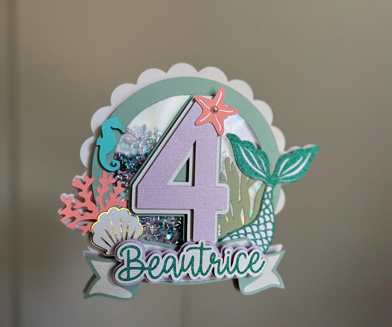 Mermaid Cake Topper | Mermaid Birthday Cake Topper | Mermaid Party Cake ...
