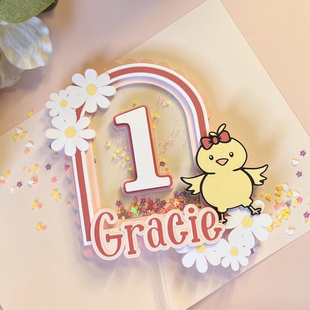 Chick Cake Topper| Our Chick is Cake Topper| Chicken Cake Topper ...