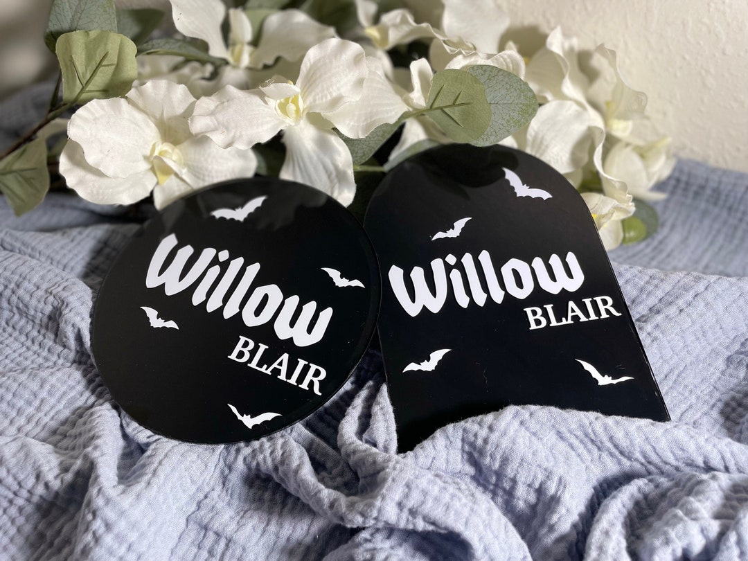 Name Sign With Bats Baby Bat Name Sign Baby Name Announcement Hospital ...