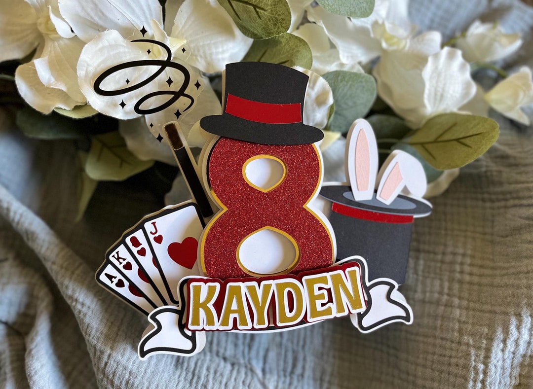 Magician Theme Cake Topper | Magician Cake Topper | Magic Cake Topper ...