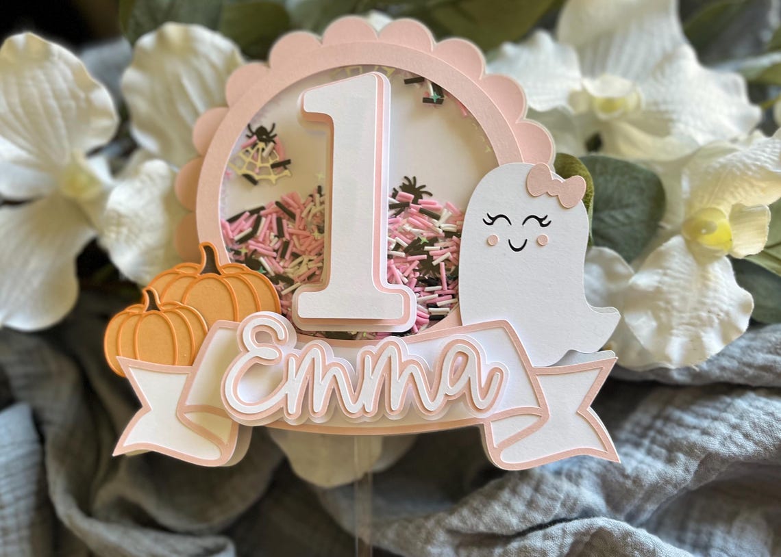 Halloween Cake Topper | Spooky One Cake Topper | Two Spooky Birthday ...