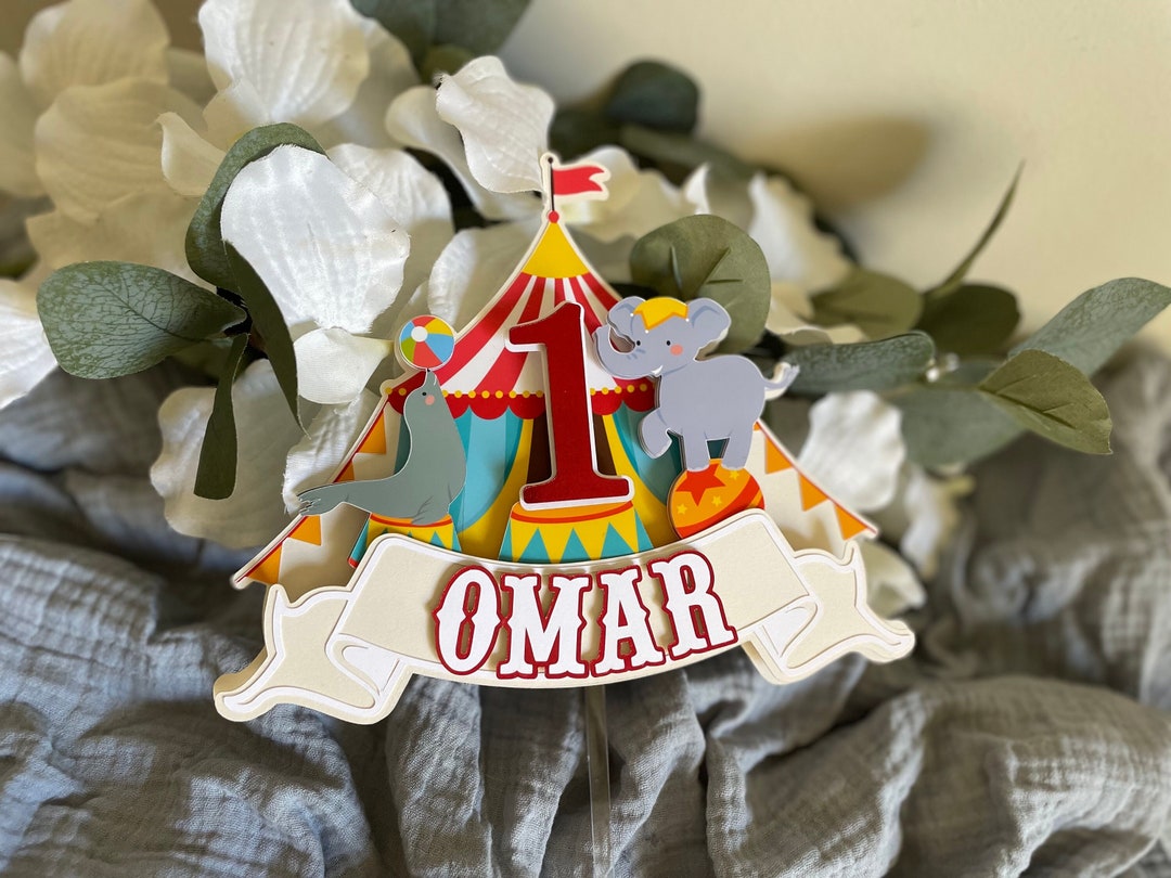 Circus Cake Topper | Carnival Cake Topper | Circus Birthday Cake Topper ...