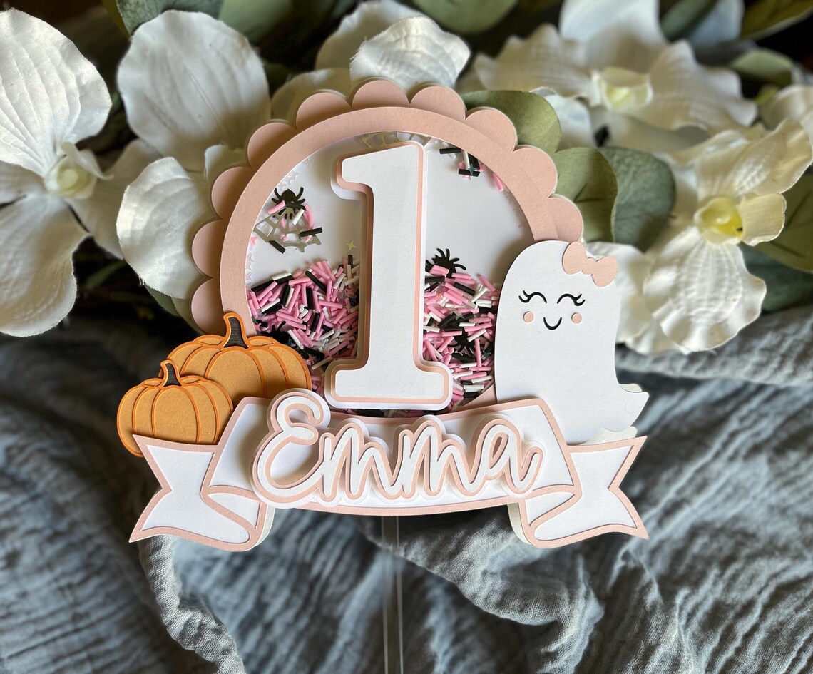 Halloween Cake Topper | Spooky One Cake Topper | Two Spooky Birthday ...