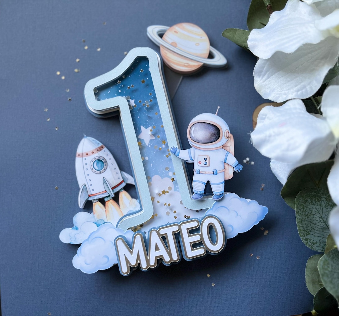 Space Cake Topper | First Trip Around the Sun| Space Cake Topper | Cake ...