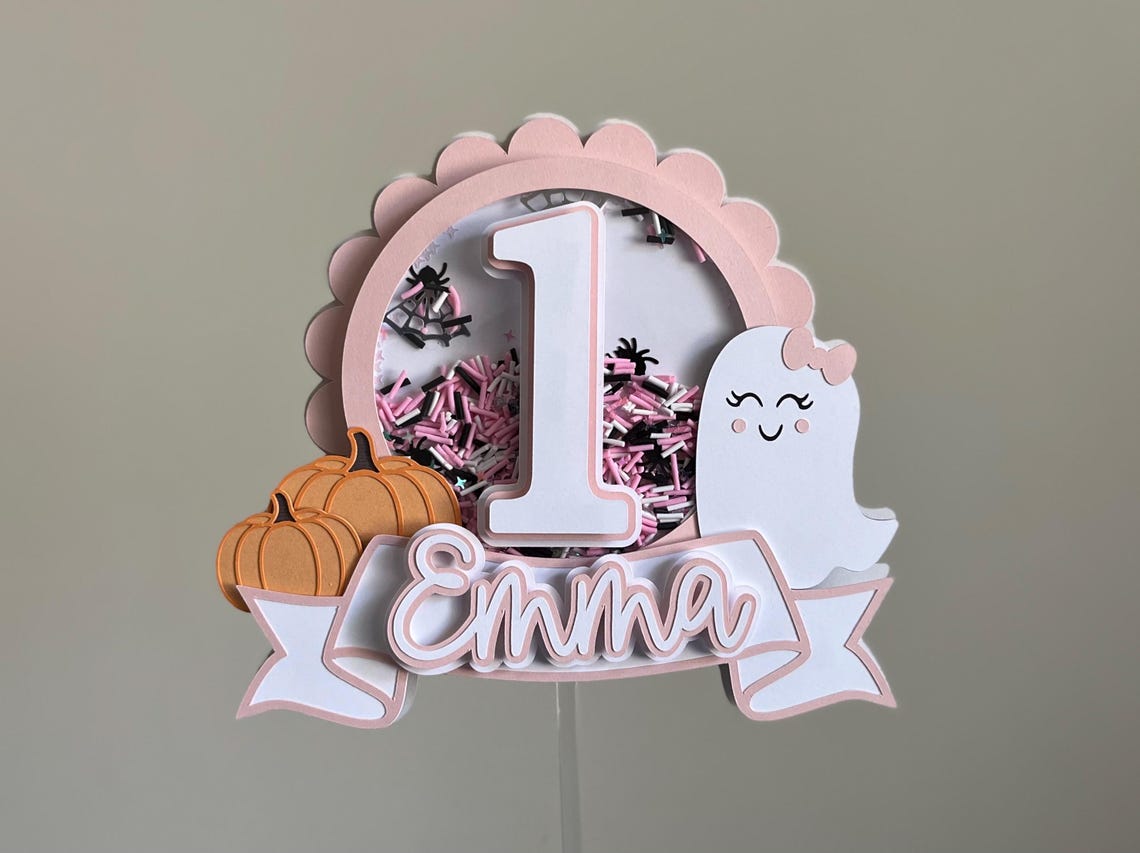 Halloween Cake Topper | Spooky One Cake Topper | Two Spooky Birthday ...
