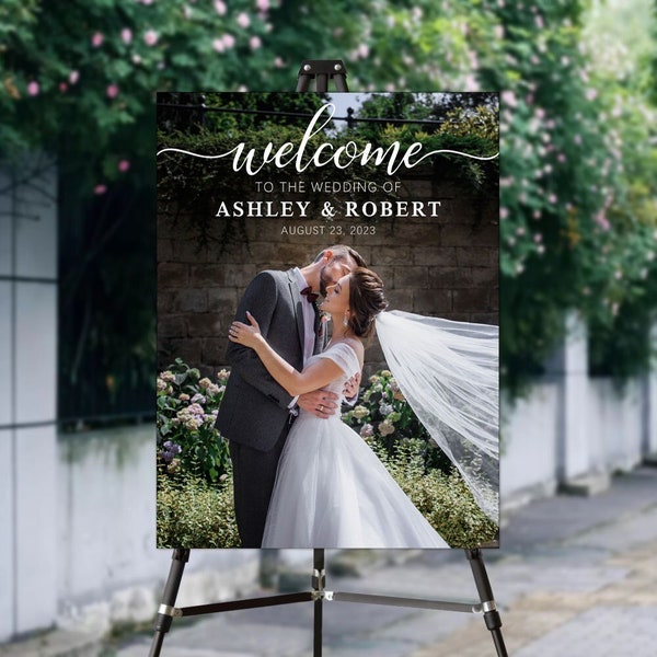 Wedding Welcome Sign With Photo - Etsy