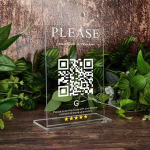 Ask for Review QR Code Sign,leave Us a Review Template QR Code,facebook ...