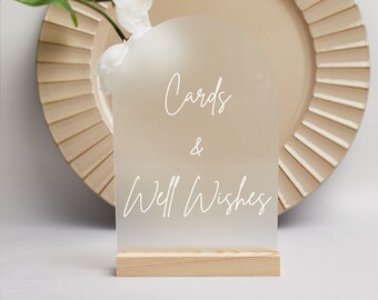 Cards and Well Wishes Acrylic Sign Wedding Engagement - Etsy