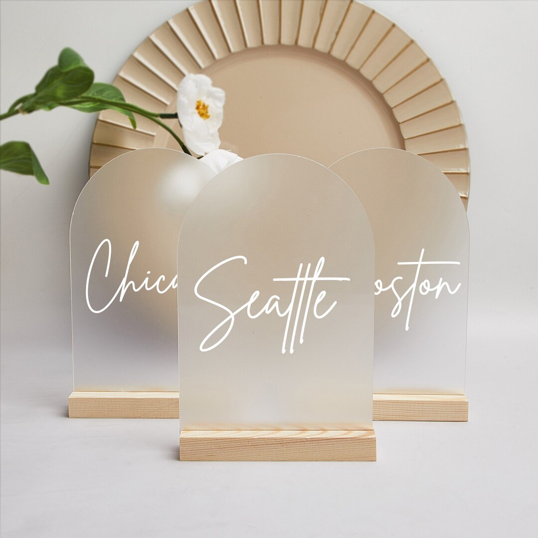 Wedding Table Names, Acrylic Table Name, Table Sign, Wedding ...