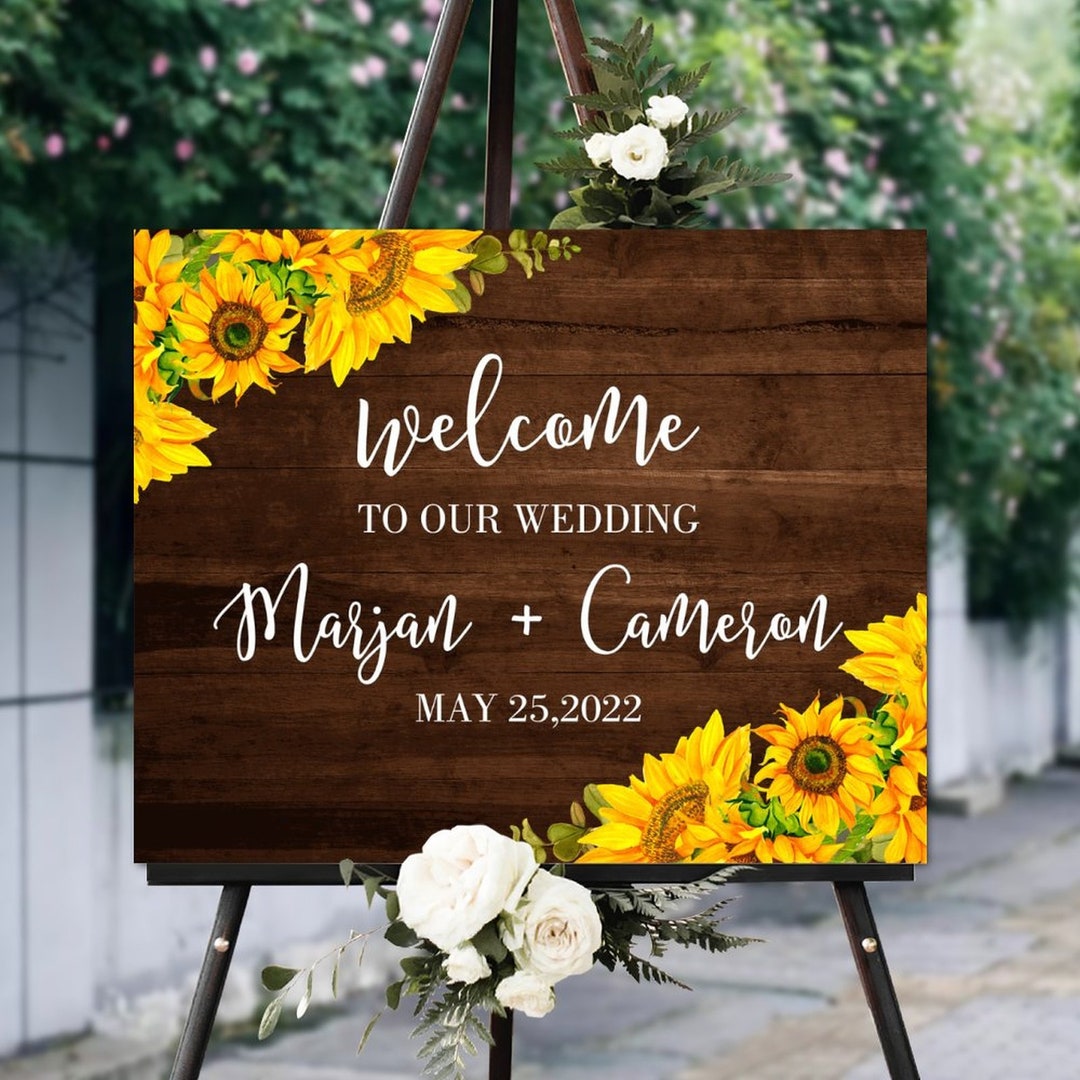 Rustic Wedding Welcome Sign, Wooden Wedding Signs, Rustic Wedding Decor ...
