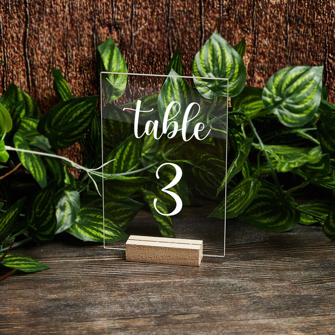 Acrylic Wedding Table Numbers, Geometric Modern Wedding Decor, Modern ...