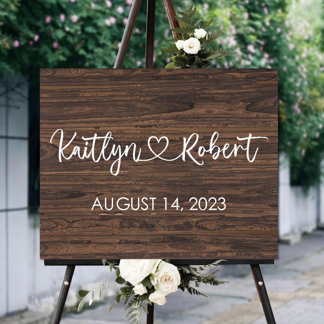 Rustic Wedding Welcome Sign, Wood Wedding Signs, Rustic Wedding Decor ...