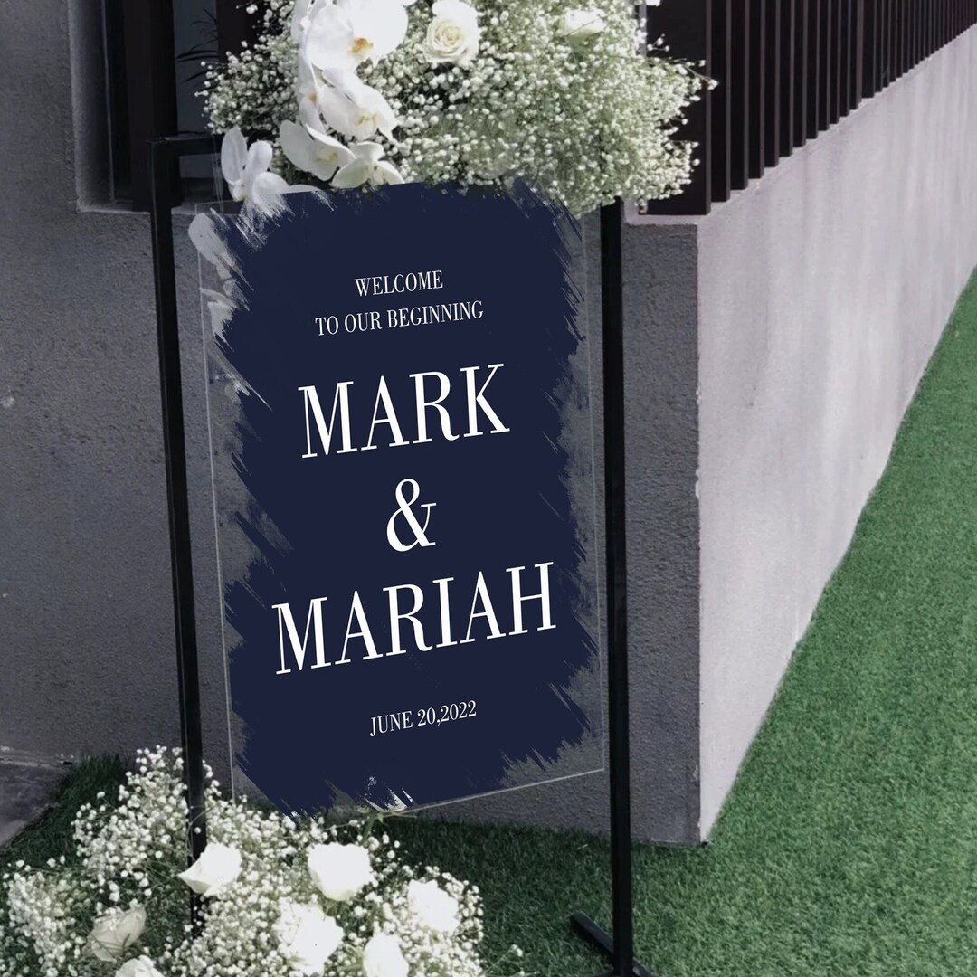 Custom Acrylic Welcome to Our Beginning Sign, Wedding Receptions ...