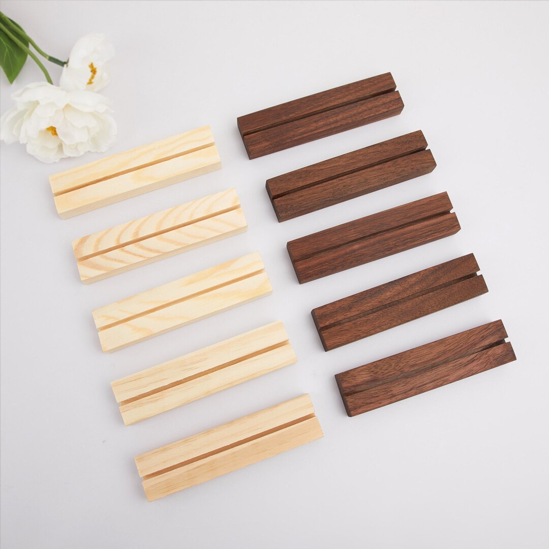 Wood Table Stands, Table Number Holders, Name Place Card Stand ...