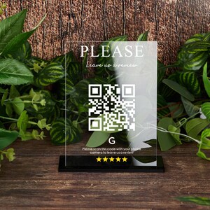 Ask for Review QR Code Sign,leave Us a Review Template QR Code,facebook ...