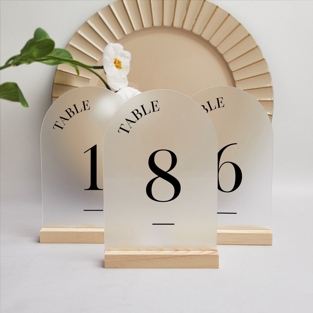Wedding Table Numbers, Neutral Table Sign, Table Sign Wedding, Modern ...