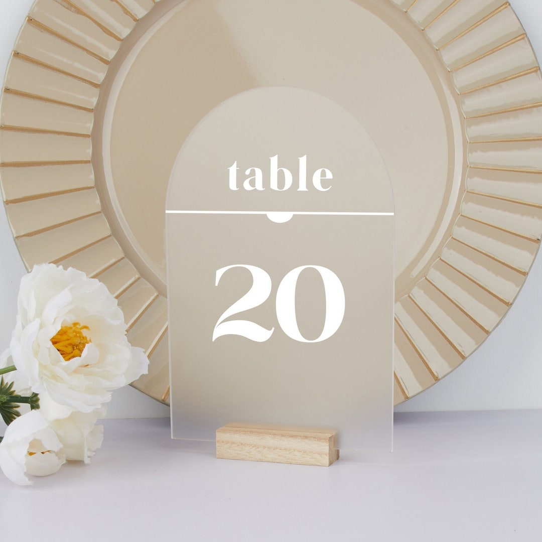 Acrylic Table Numbers With Stands Plexiglass Table Numbers - Etsy