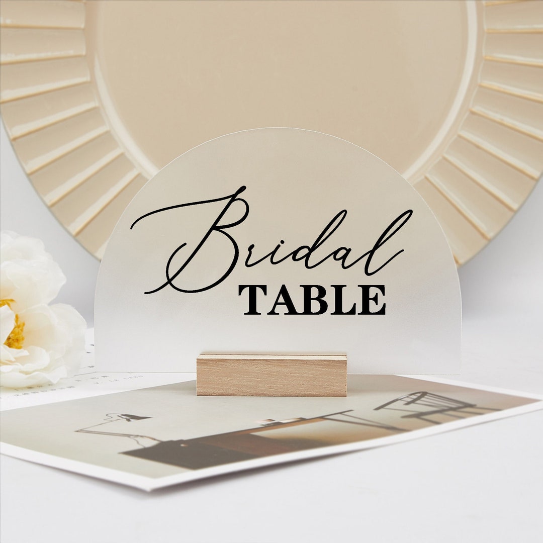 Wedding Top Table Sign Bridal Table Sign Arch Table Sign - Etsy