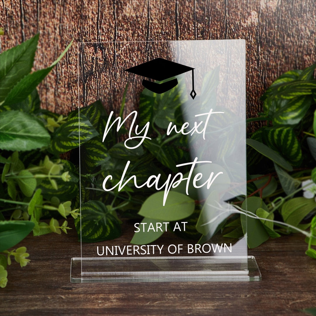My Next Chapter Starts at Sign, Personalized Graduation Party Sign ...