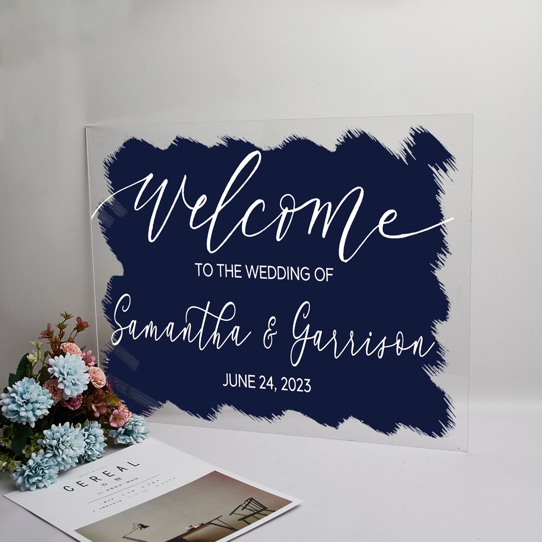 Acrylic Wedding Welcome Sign Personalized Wedding Sign - Etsy
