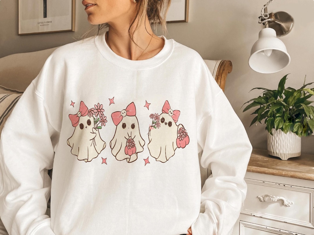 Pink Ghost PNG, Ghost Collage Svg, Cute Pink Boo Svg, Mini Ghost Png ...