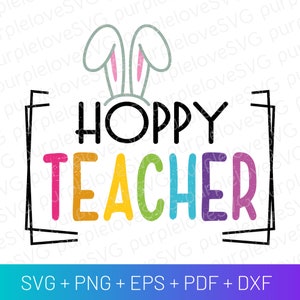 Hoppy Teacher SVG Retro Easter Png Retro Teacher Pnghappy - Etsy