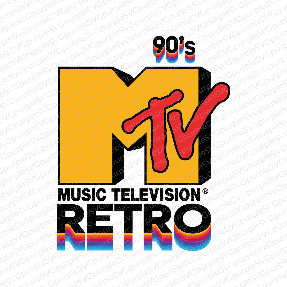 MTV Retro 90's Shirt SVG, Cut Files, Mtv Svg Png, Retro Svg, 90's ...