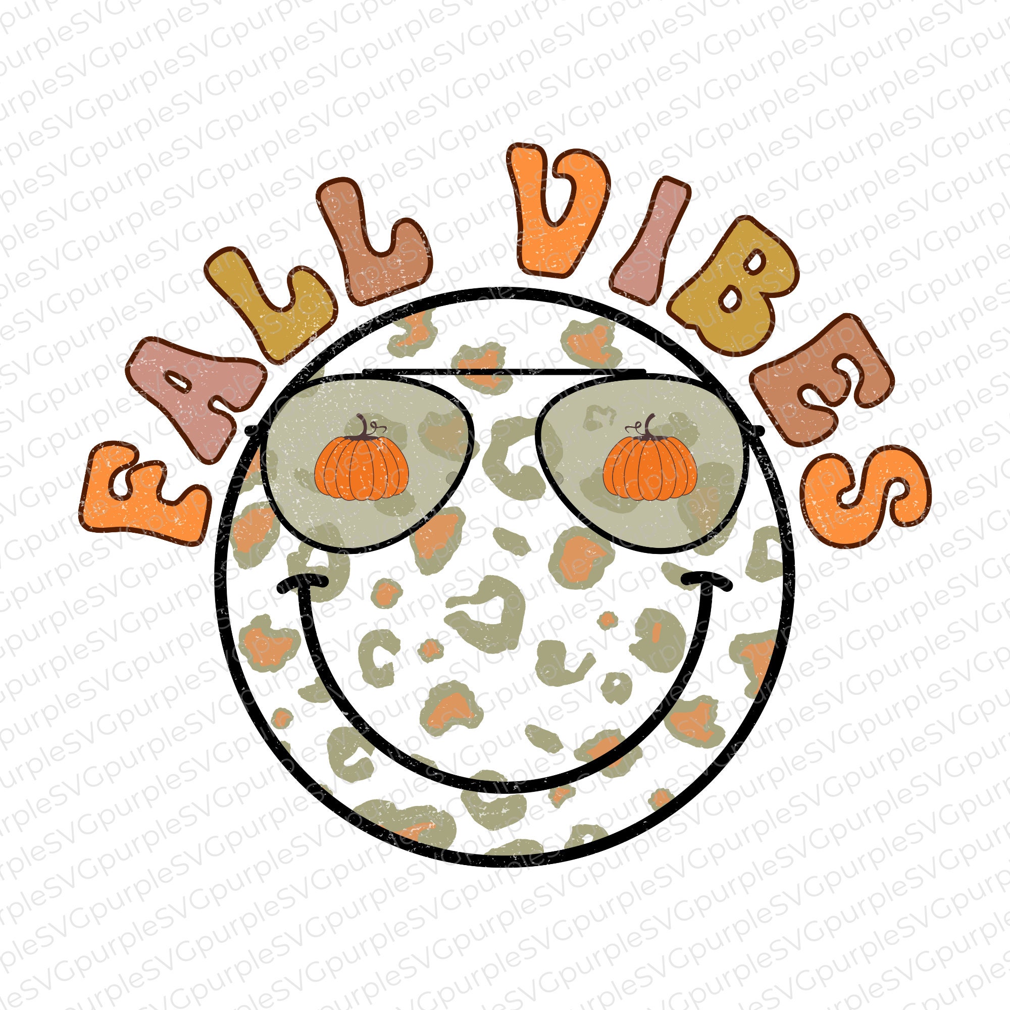 Fall Vibes PNG, Smiley Face Pumpkin Png, Retro Fall Png, Fall Shirt ...