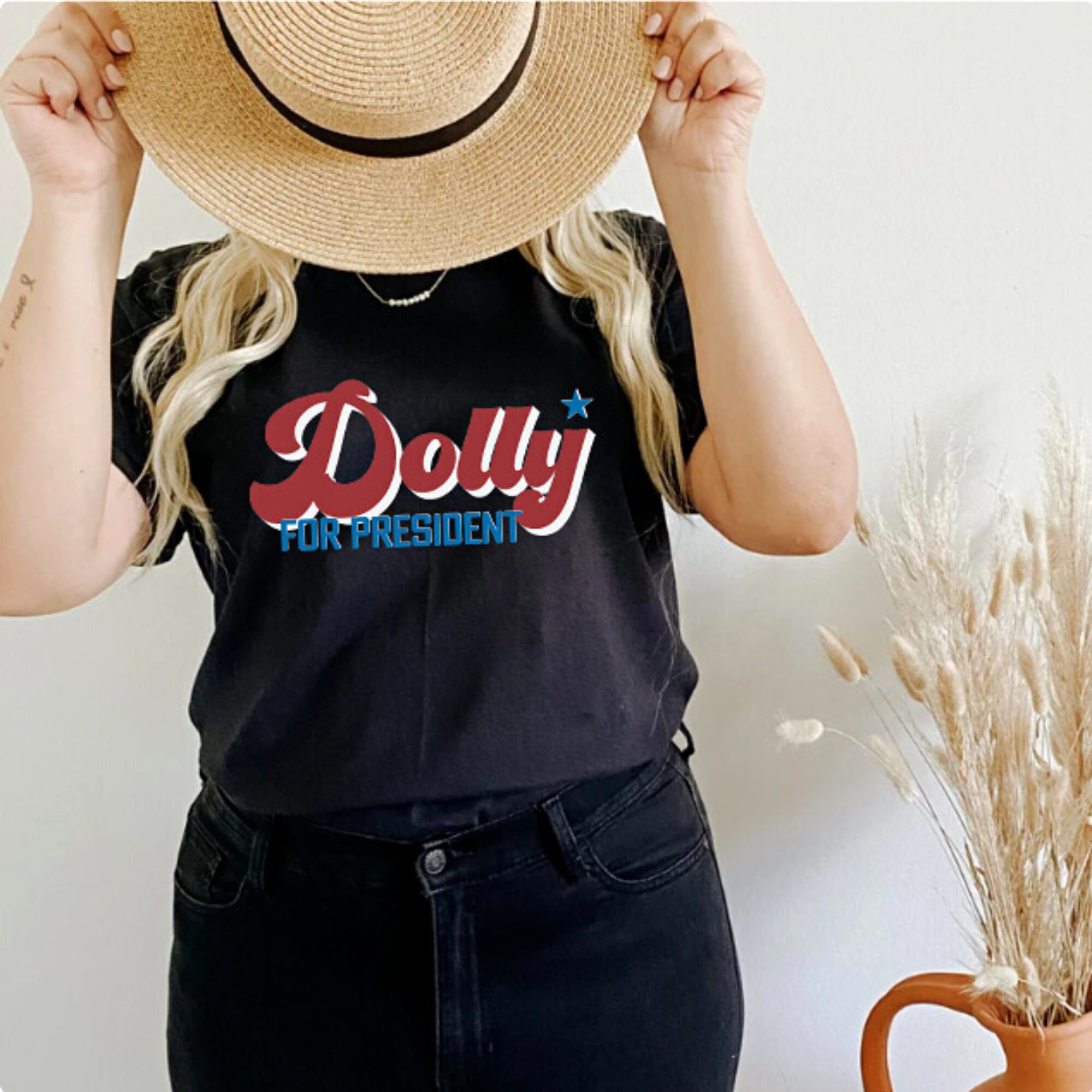 Dolly for President SVG, Dolly Parton - Grey T Shirt Png, Graphic Tees ...