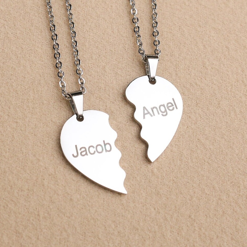 Custom Heart Necklace - Etsy