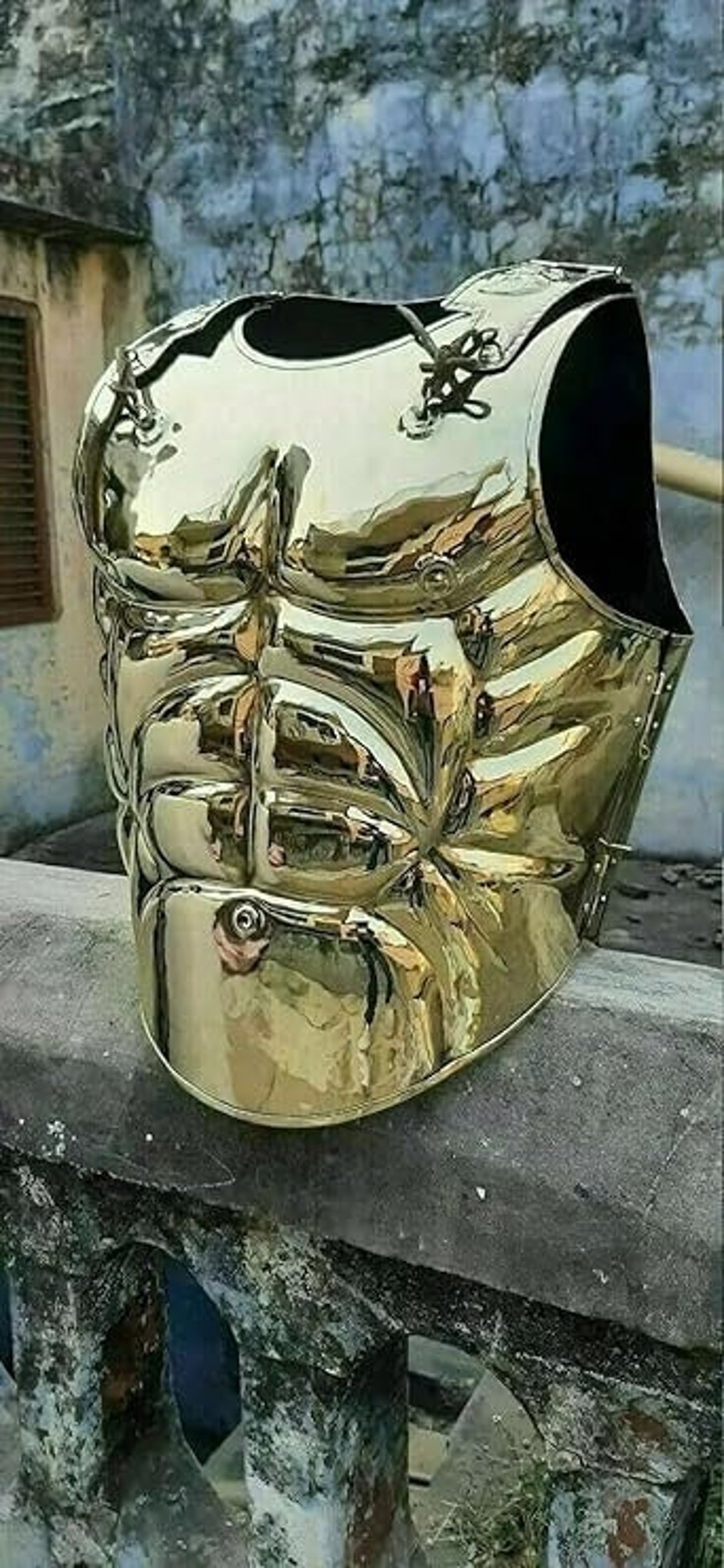 Brass Medieval Armor Jacket Muscle Set Handmade Roman Cosplay Jacket ...