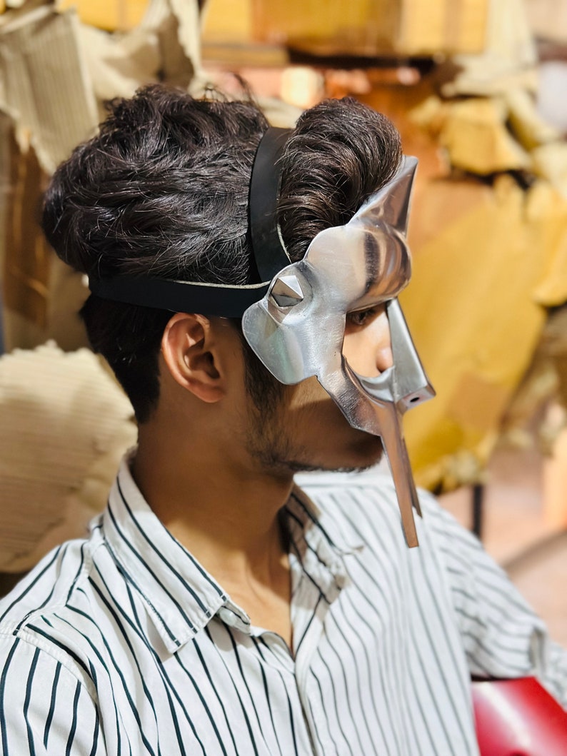 MF Doom Marvellian Rapper Gladiator Mask Black Finish Mask Wearable ...