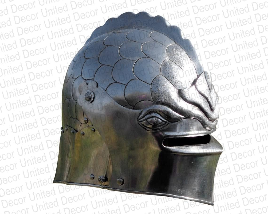 Leviathan Sallet Fantasy Helmet LARP Fantasy Helmet Knight Medieval ...