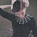 Ladies Stunning Sweater With Spider Web Yoke, Vintage Knitting Pattern ...