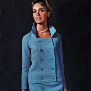 Ladies Fabulous Double-breasted Jacket With Matching Skirt, Vintage ...