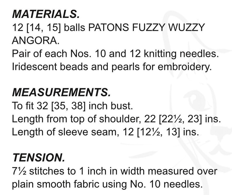 Ladies Pretty Beaded Angora Sweater, Vintage Knitting Pattern, PDF ...