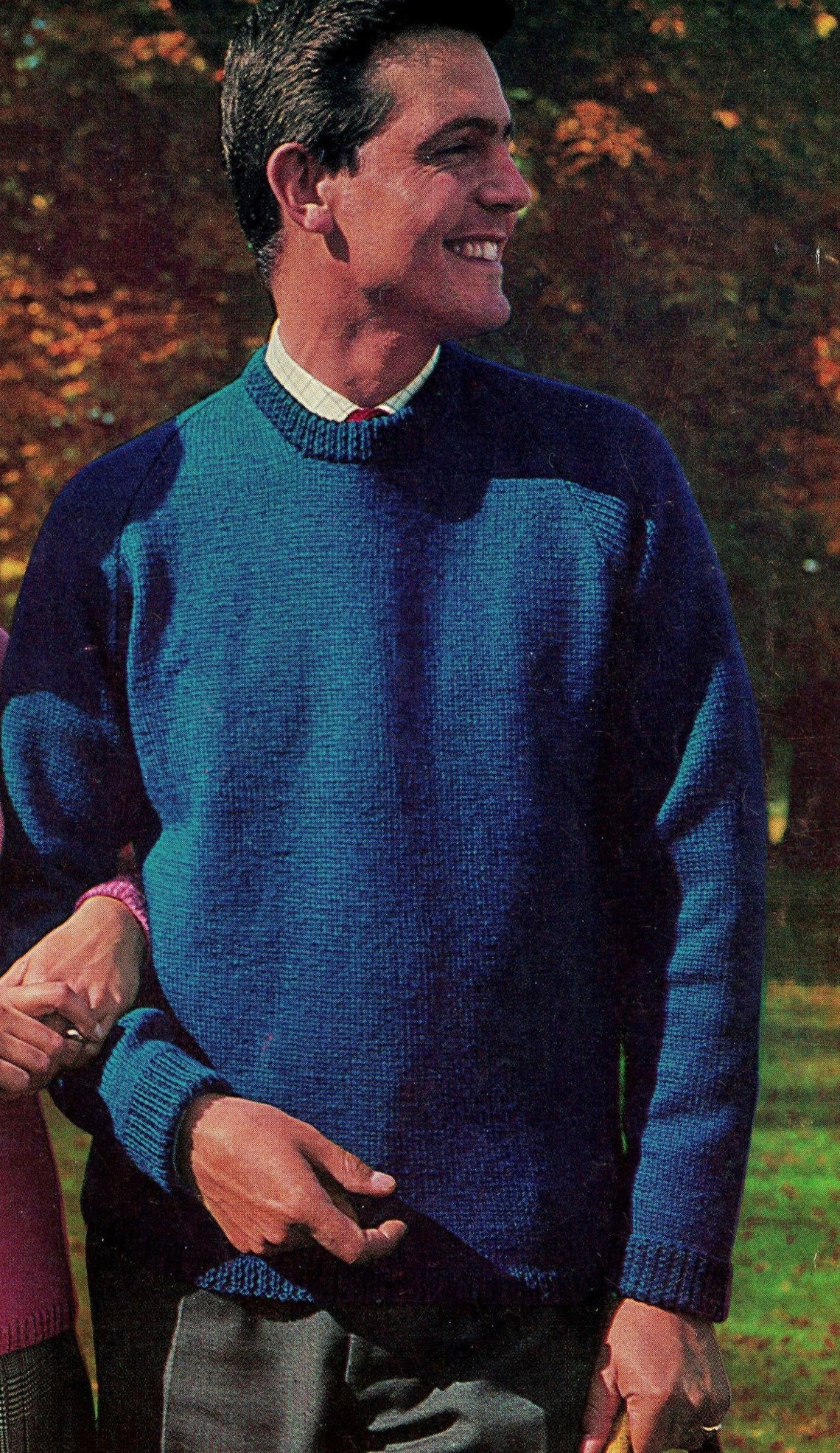 Ladies and Mens Classic Raglan Sweaters With Round Neck, Vintage ...