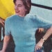 Ladies Classic Short Sleeve Angora Jumper, Vintage Knitting Pattern ...