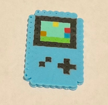 Blue Game Boy Playing Super Mario Bros Fuse Beads/pereler Bead - Etsy