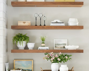 Floating Teak Shelves - Etsy