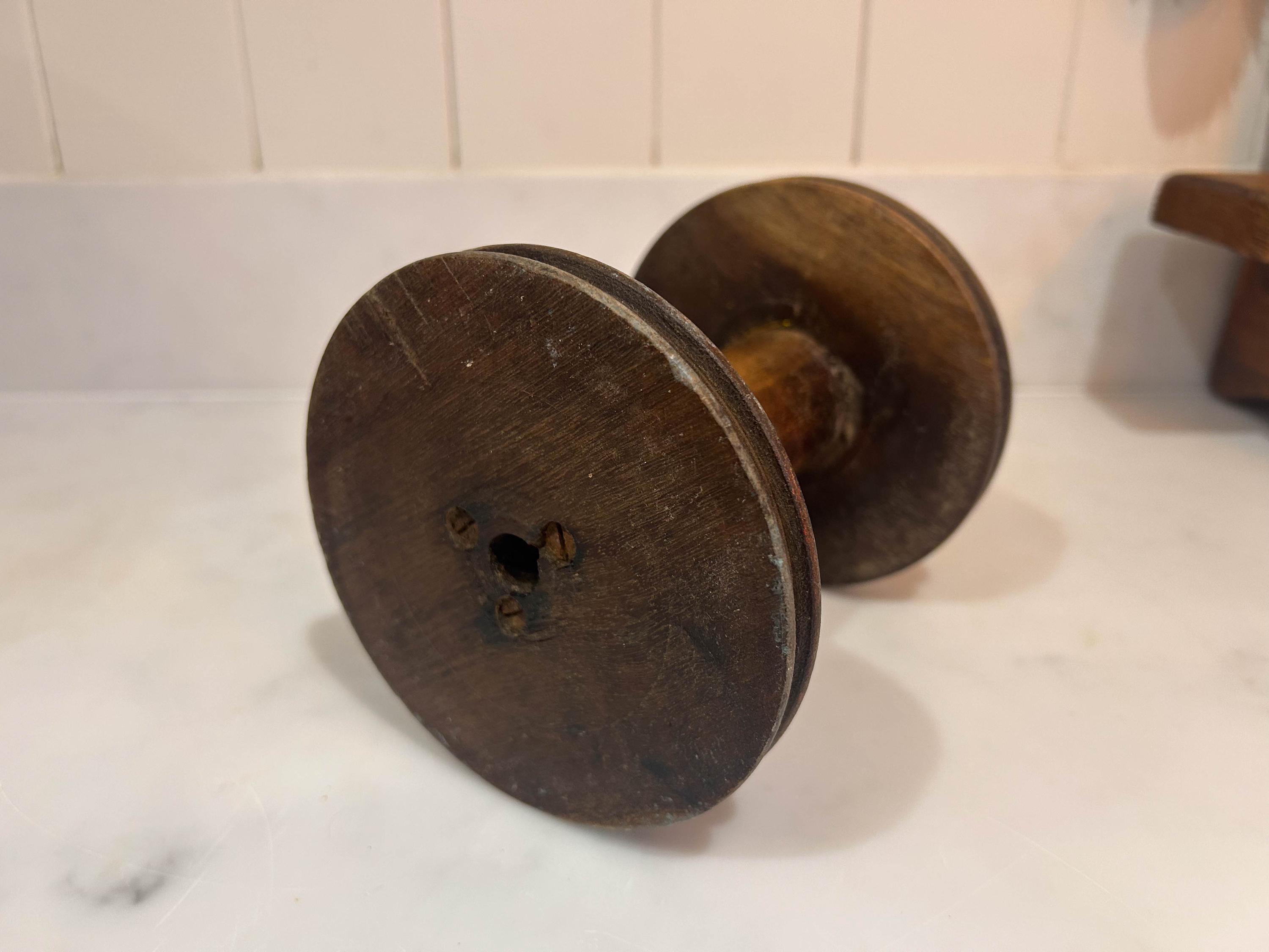 Large Wooden Indian Wooden Textile Bobbins / Industrial Spools - Etsy