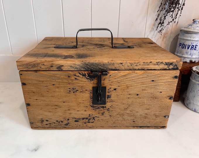 Antique Vintage Wooden Tool Box Chest - Etsy