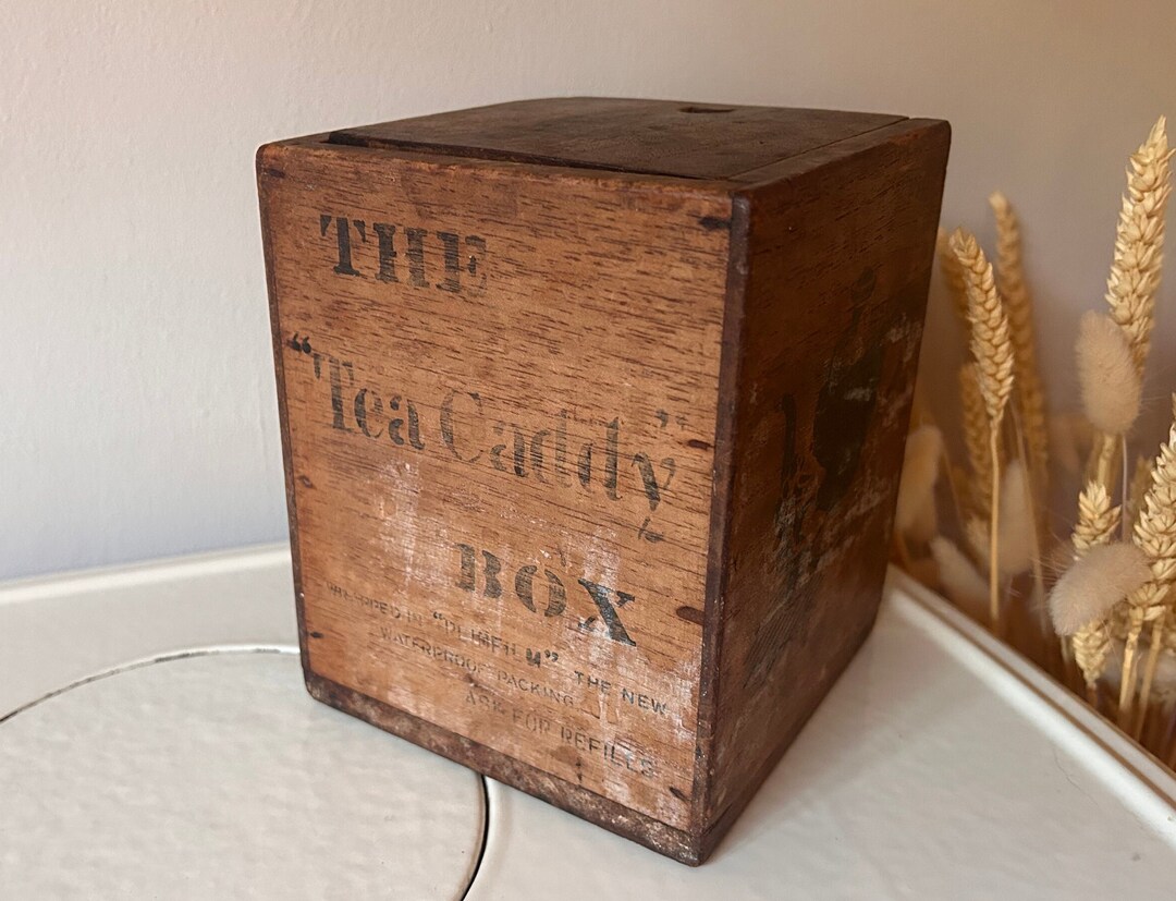 Rare Antique Vintage Tea Caddy Wooden Box Advertising Tea Chest - Etsy UK