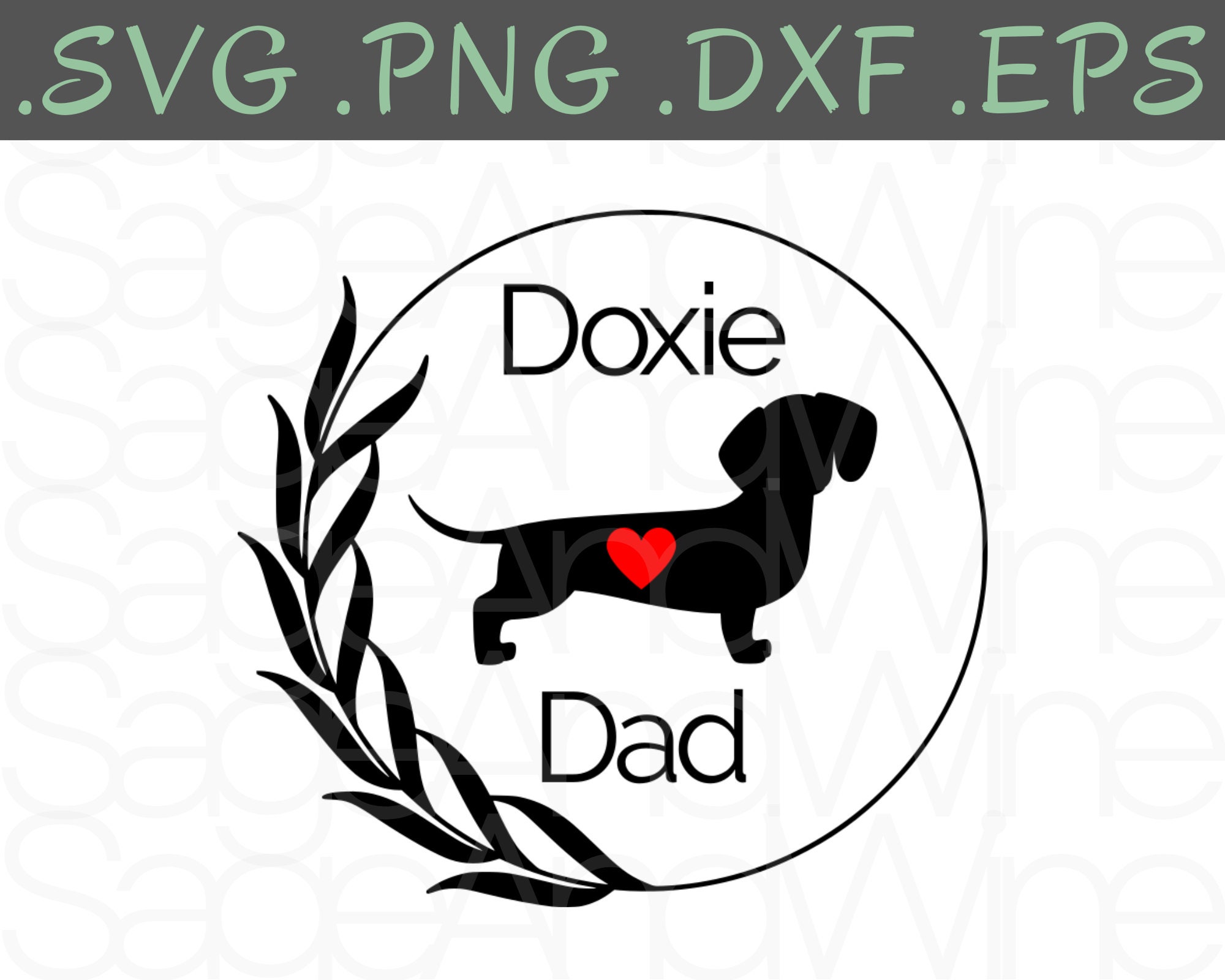 Doxie Dad Svg | Dachshund Svg | Fur Dad Svg | Wiener Dog Svg | Sausage ...