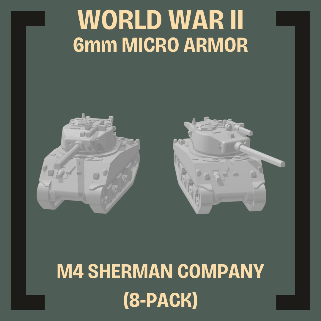 M4 Sherman 8-pack 6mm World War II Armor - Etsy